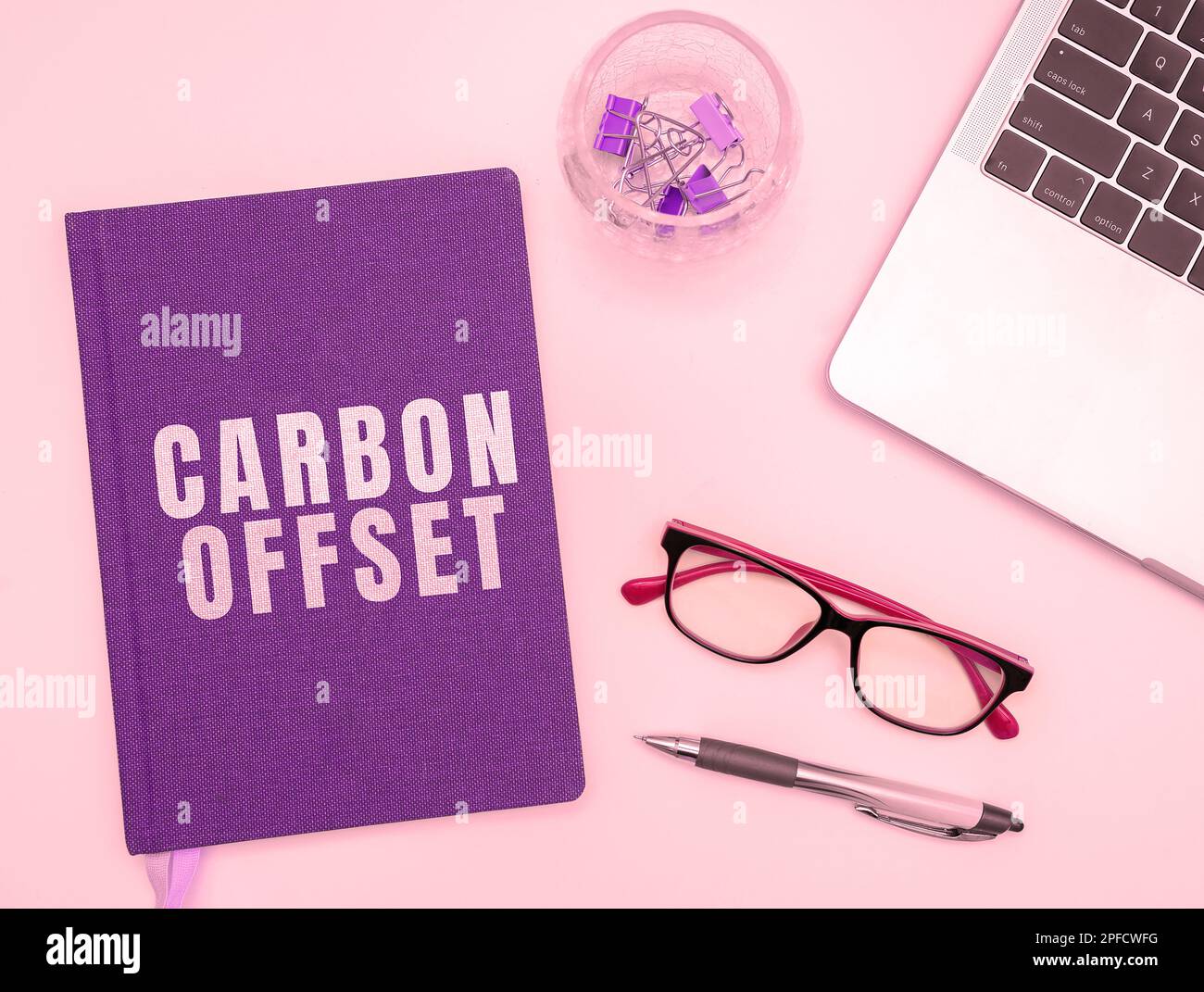 Conceptual display Carbon Offset. Internet Concept Reduction in ...