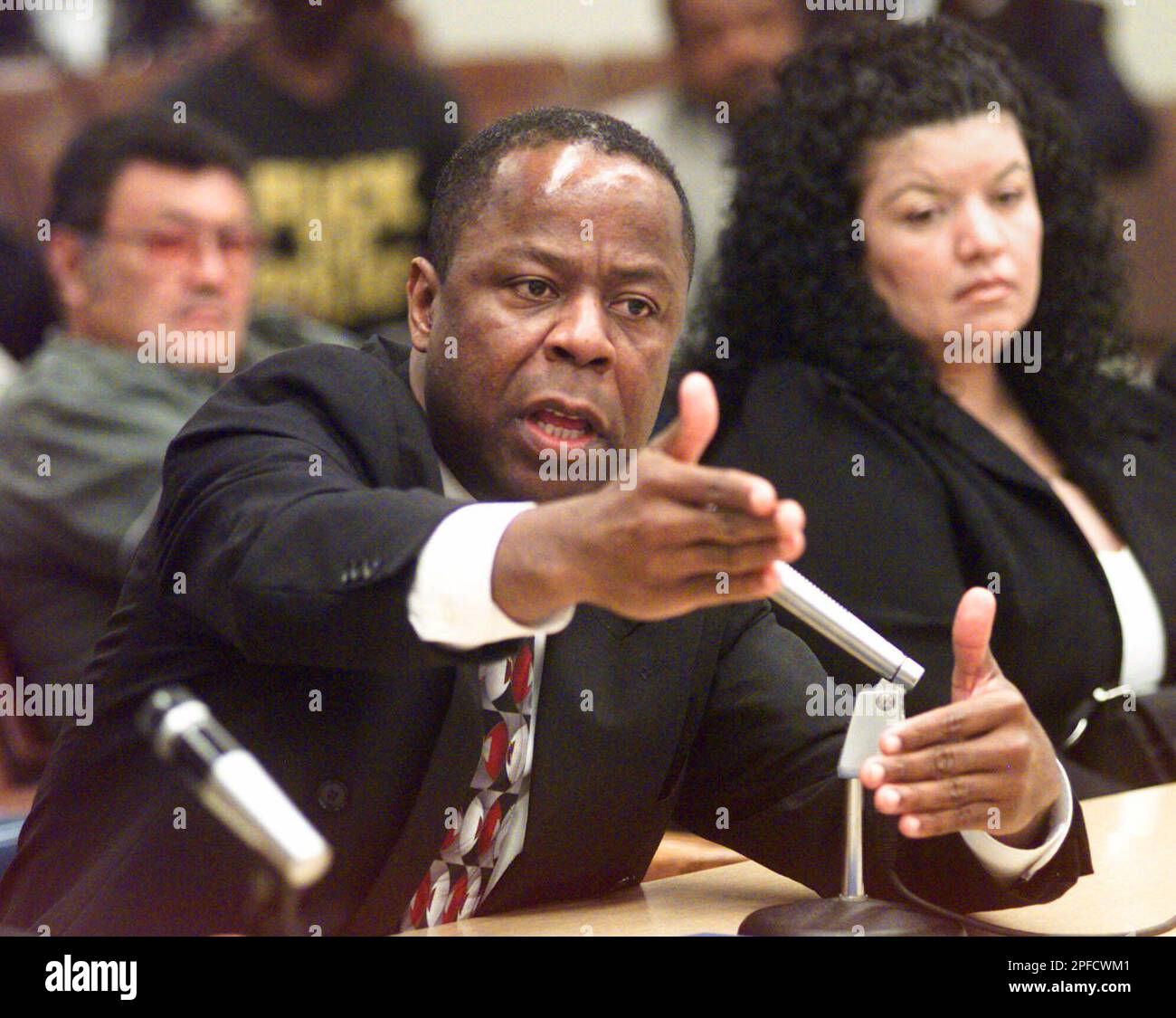 Attorney Leo Terrell, representing the family of Margaret Mitchell, a ...