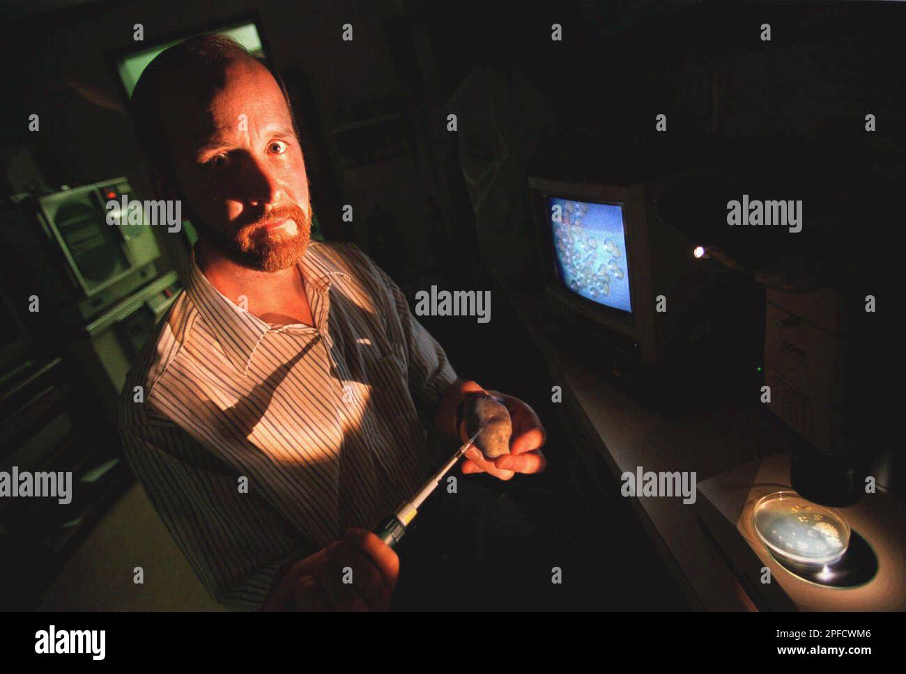 Plant pathologist Dr. David Schisler, shown July 27, 1999, at the ...