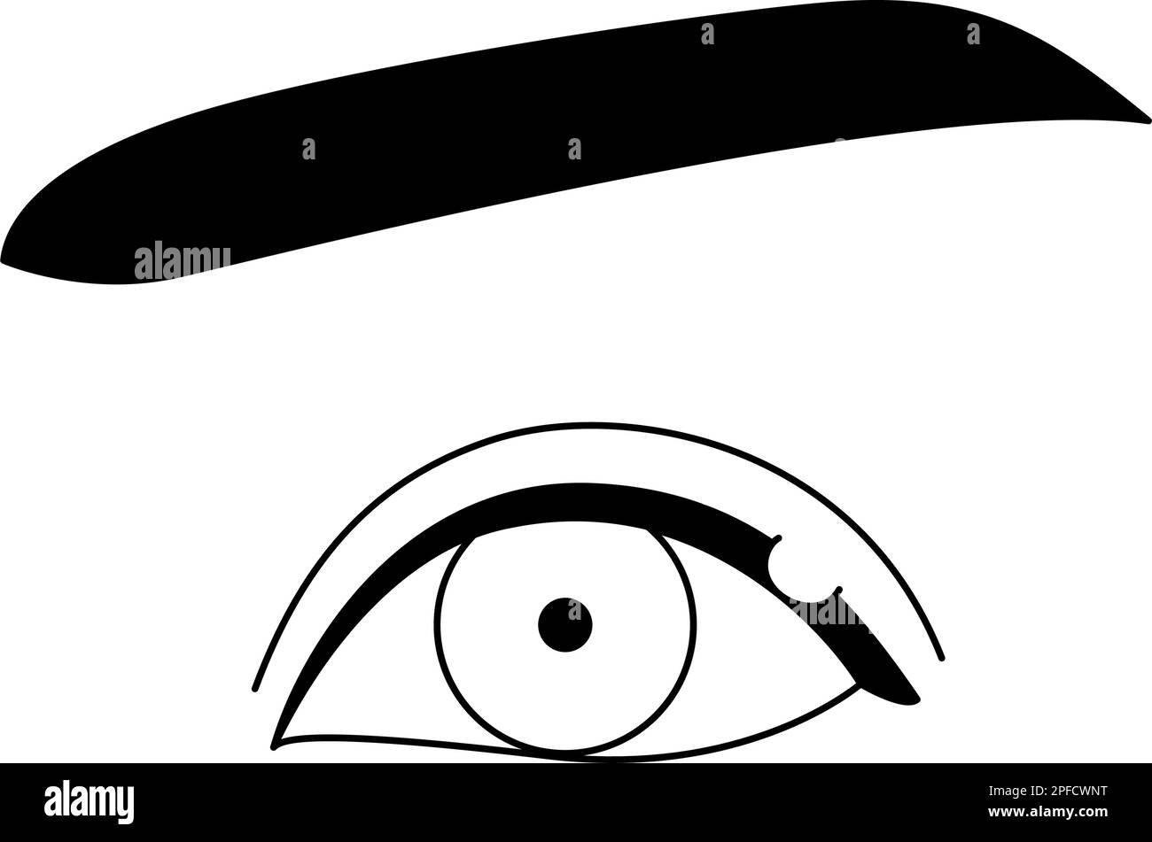 Medical Clipart, Line Drawing Illustration of Eye Disease and Sty ...
