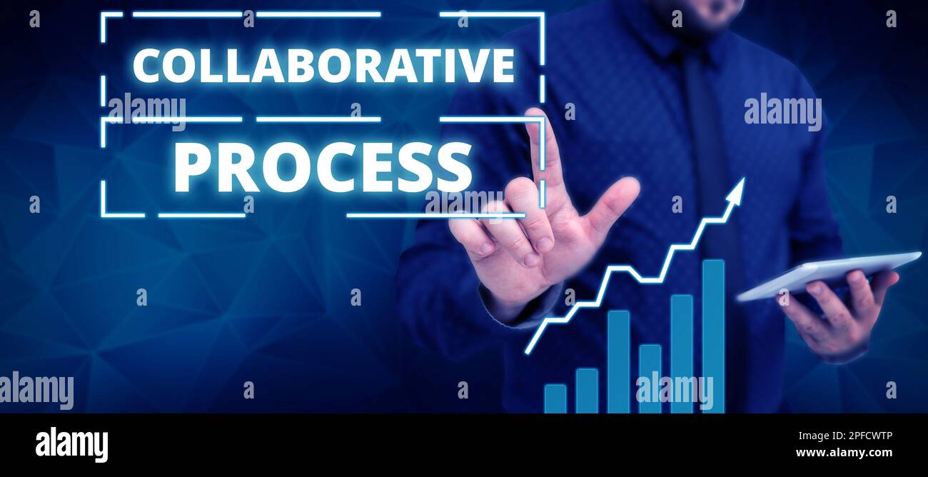 Writing displaying text Collaborative Process. Business approach people ...