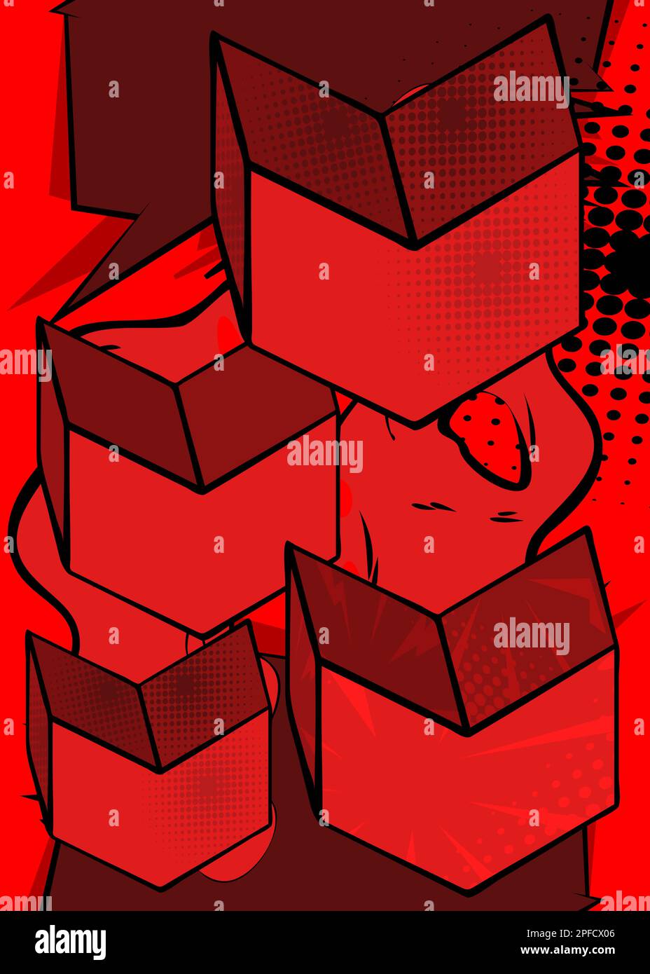 Red Comic book arrow background poster. Comics abstract Symbol. Retro ...