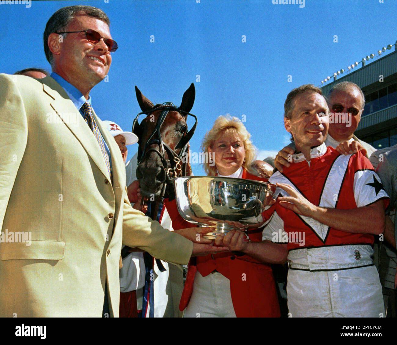 Co-owner Lou Domiano, left, of Old Forge, Pa. and driver Mike Lachance ...
