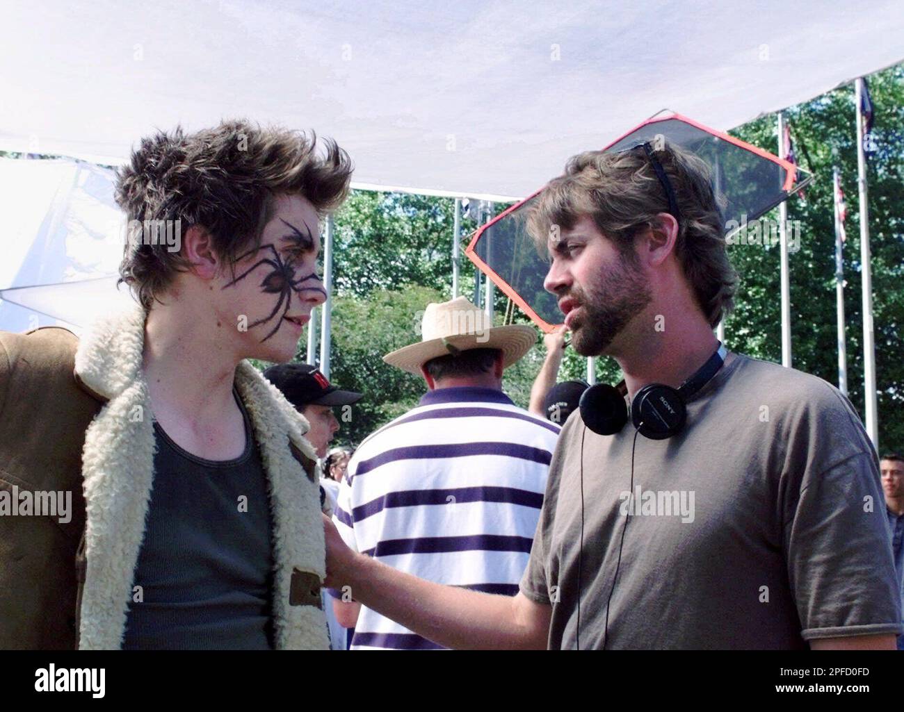 Film director James Cox, right, gives direction to Jake Gyllenhaal ...