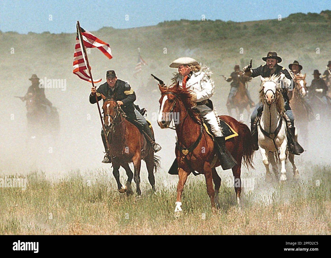 Lt. Col. George Armstrong Custer, played by Tony Austin, makes his last ...