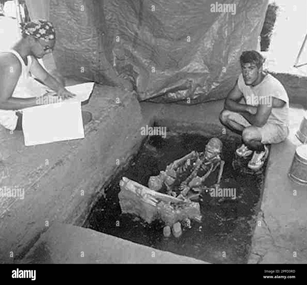 Longwood College anthropology students Phil Adams and Matt Burton ...