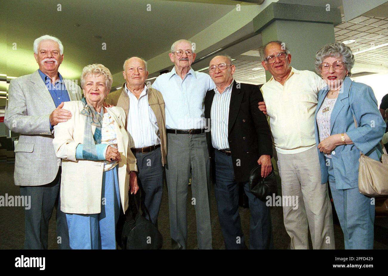 From left, Gene Kamel, Faye Gewertzman, David Goldberg, husband of Tola ...