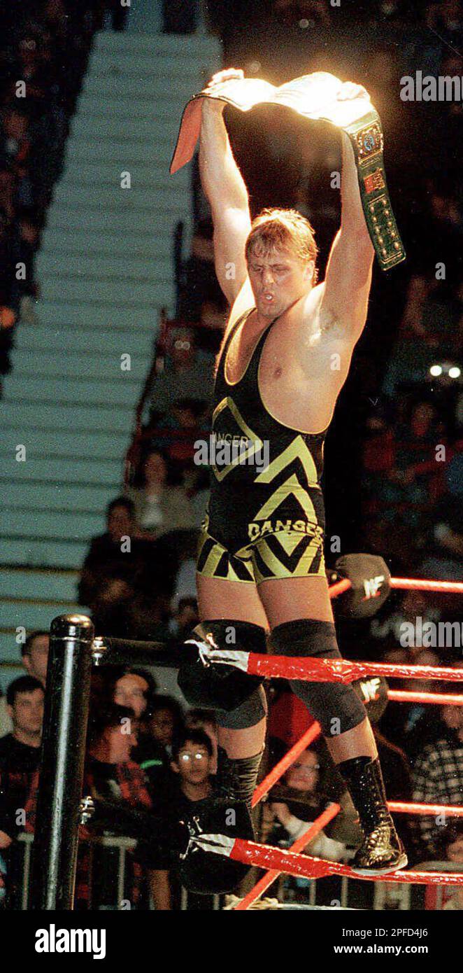 FILE--This is a file photo of WWF proffessional wrestler Owen Hart ...