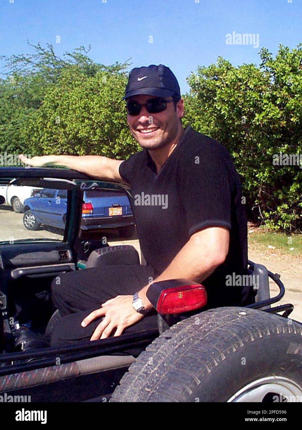 Puerto Rican pop singer Chayanne takes a break from the filming of his ...