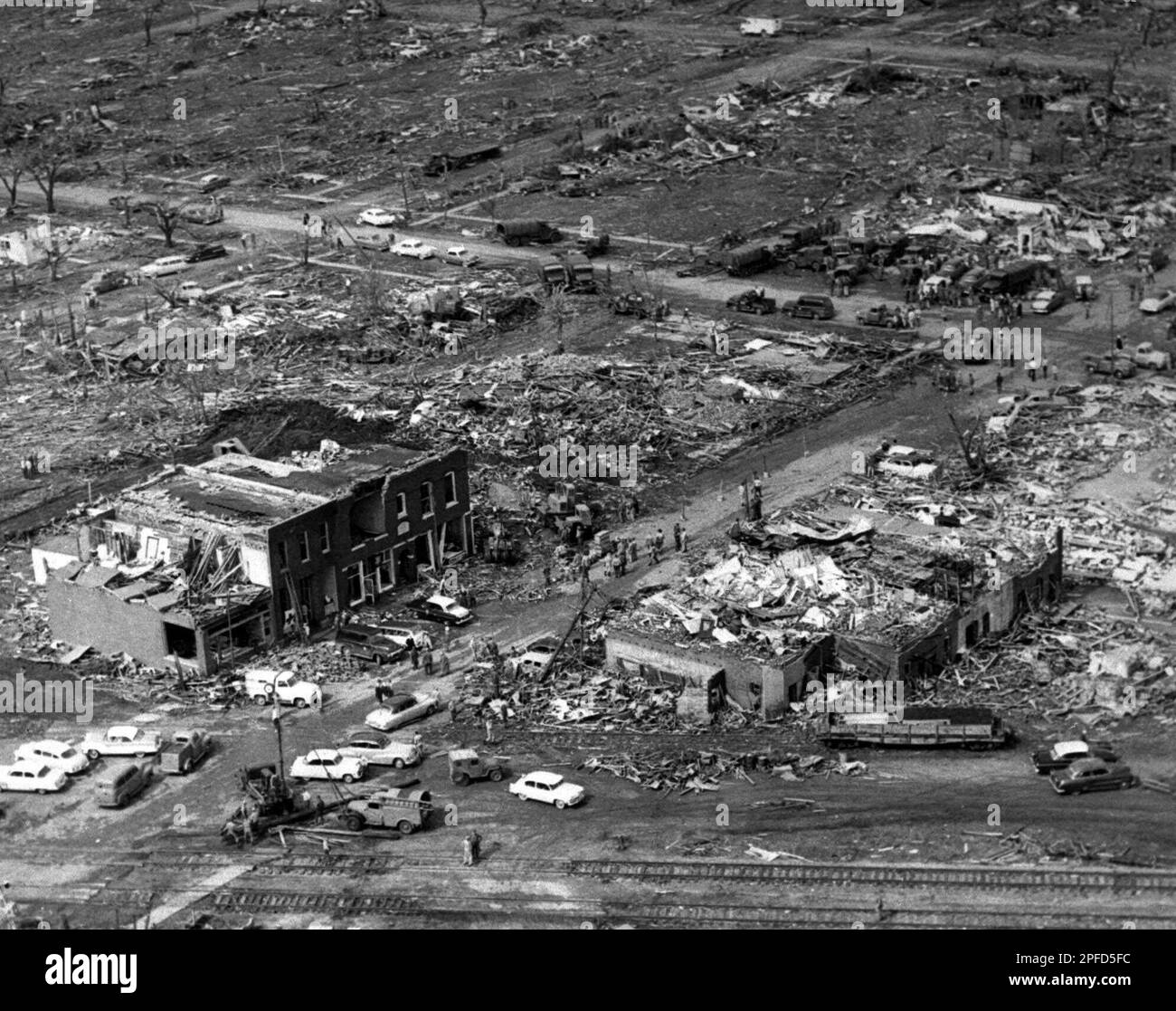 The Southern Kansas Community Of Udall Is Shown Ravaged By A Tornado