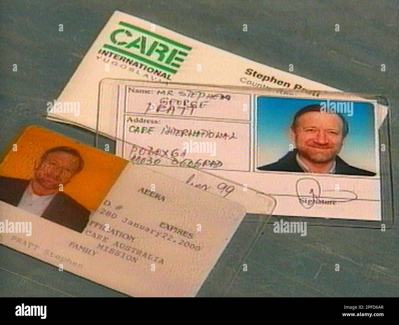 Various documents belonging to Australian aid worker Steve Pratt, is ...