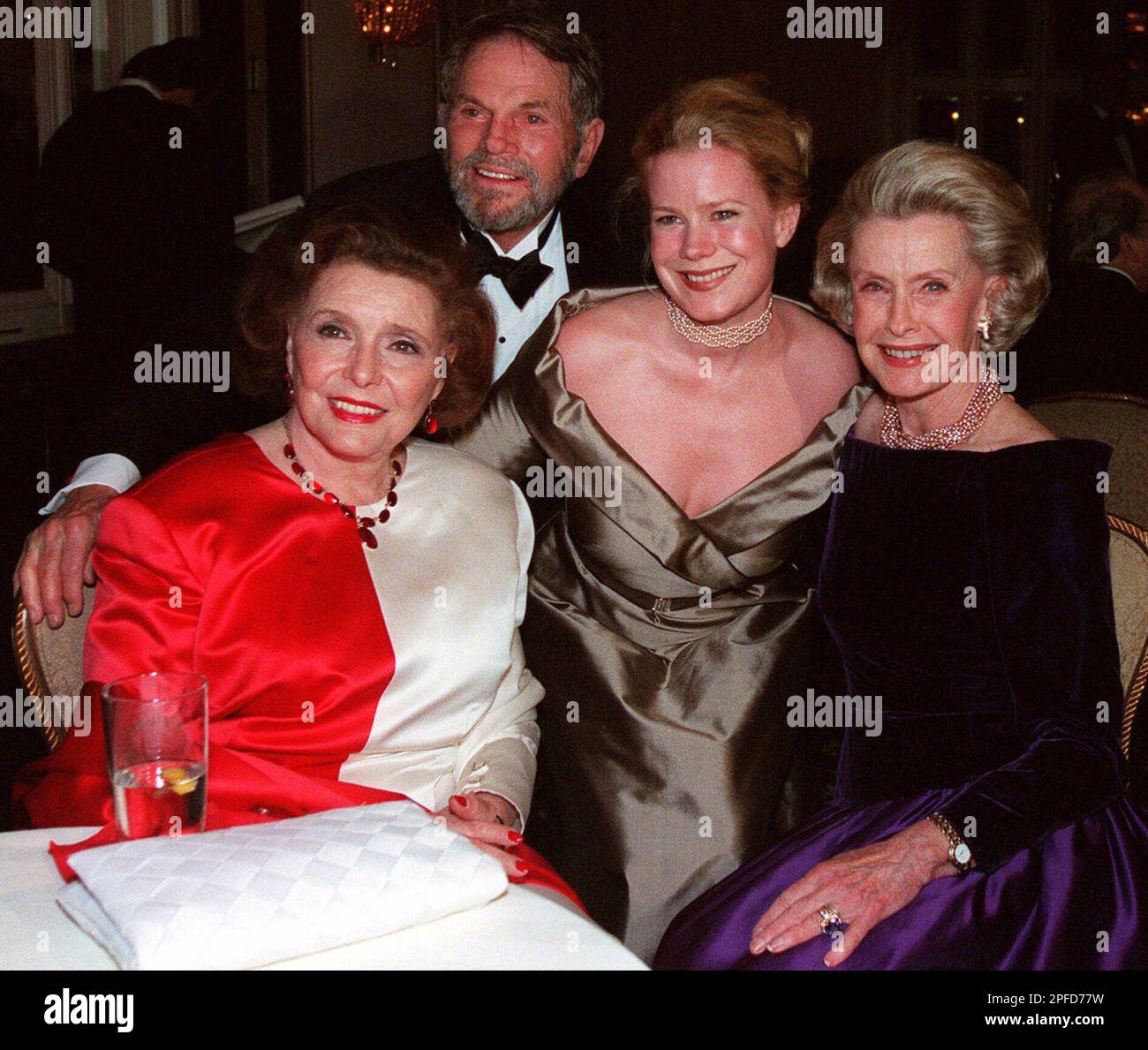 Actress Patricia Neal, left, is joined by, from right: Dina Merrill ...