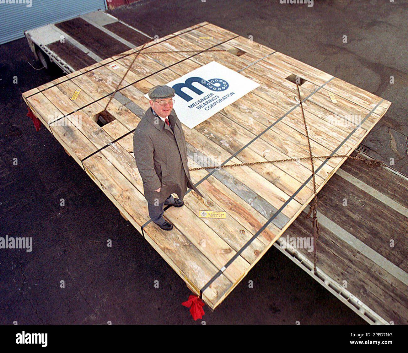 Robert F. Matthews, president of Messinger Bearings Corporation, poses ...
