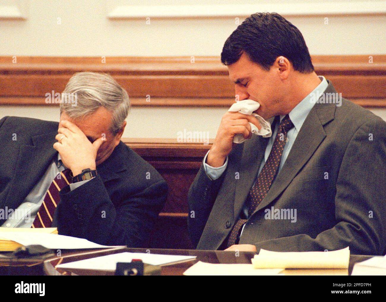 Neil Williams, right, and one of his defense attorneys, Dennis Null ...