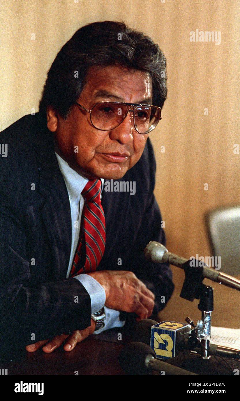 Former Navajo Tribal Chairman, Peter MacDonald is shown in this 1989 ...