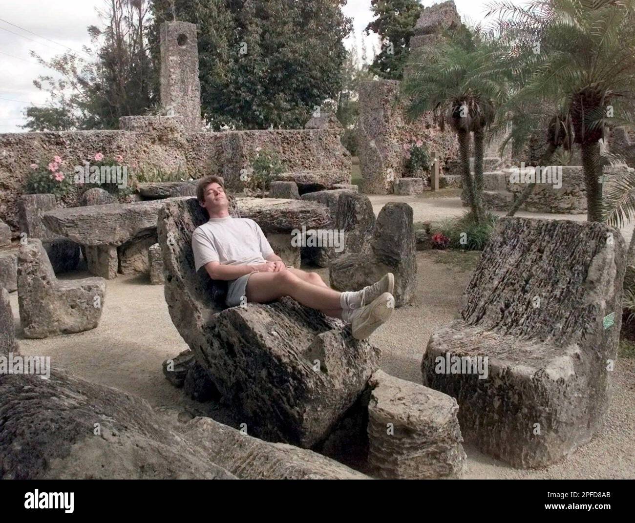 John Haxe of Holland relaxes on one of the "reading chairs" Feb. 4 ...