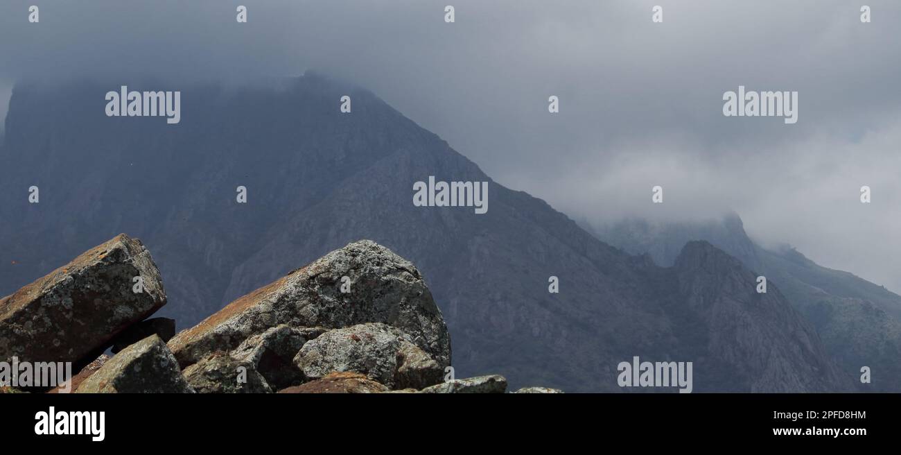 scenic landscape, beautiful view of palani hills (part of western ghats ...