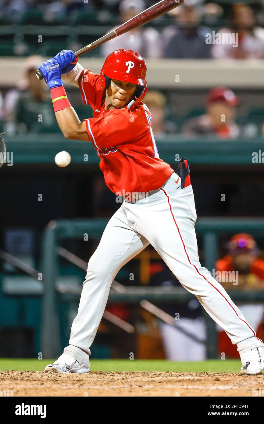 MARCH 16, 2023, Lakeland FL USA; Philadelphia Phillies infielder Cam ...