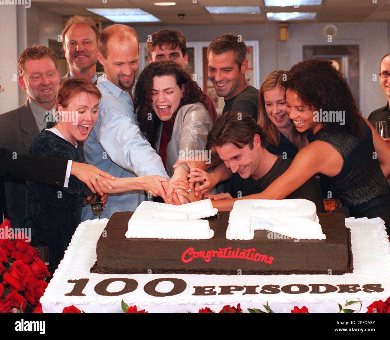 "ER" cast members, from left, Laura Innes, Anthony Edwards, Julianna ...