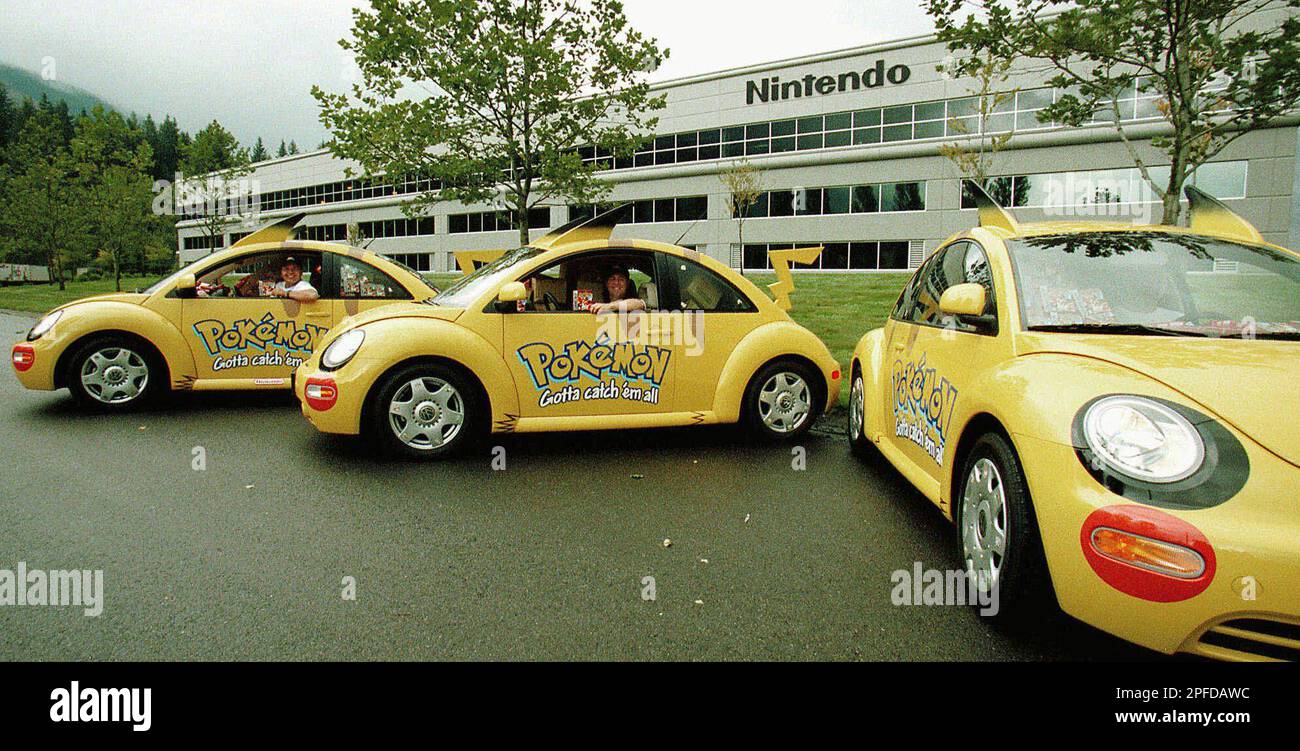 "Pokemon Patrol" 1998 Volkswagen Beetles park outside Nintendo's North ...