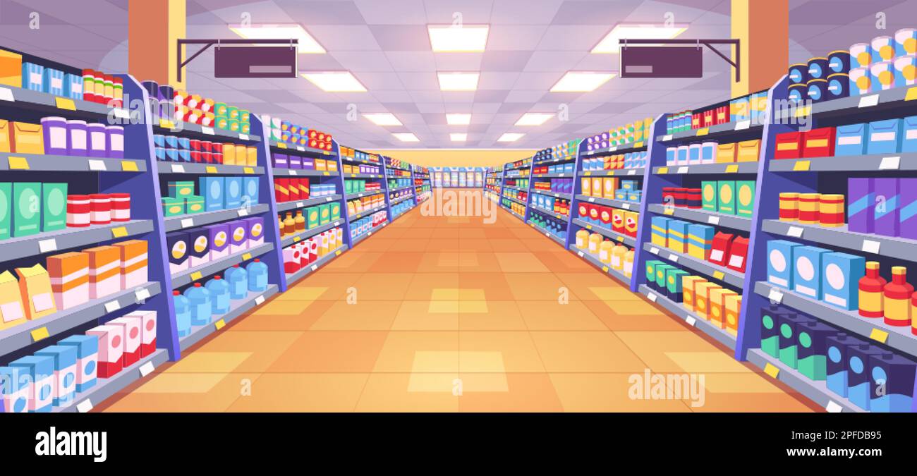 Cartoon Supermarket Background