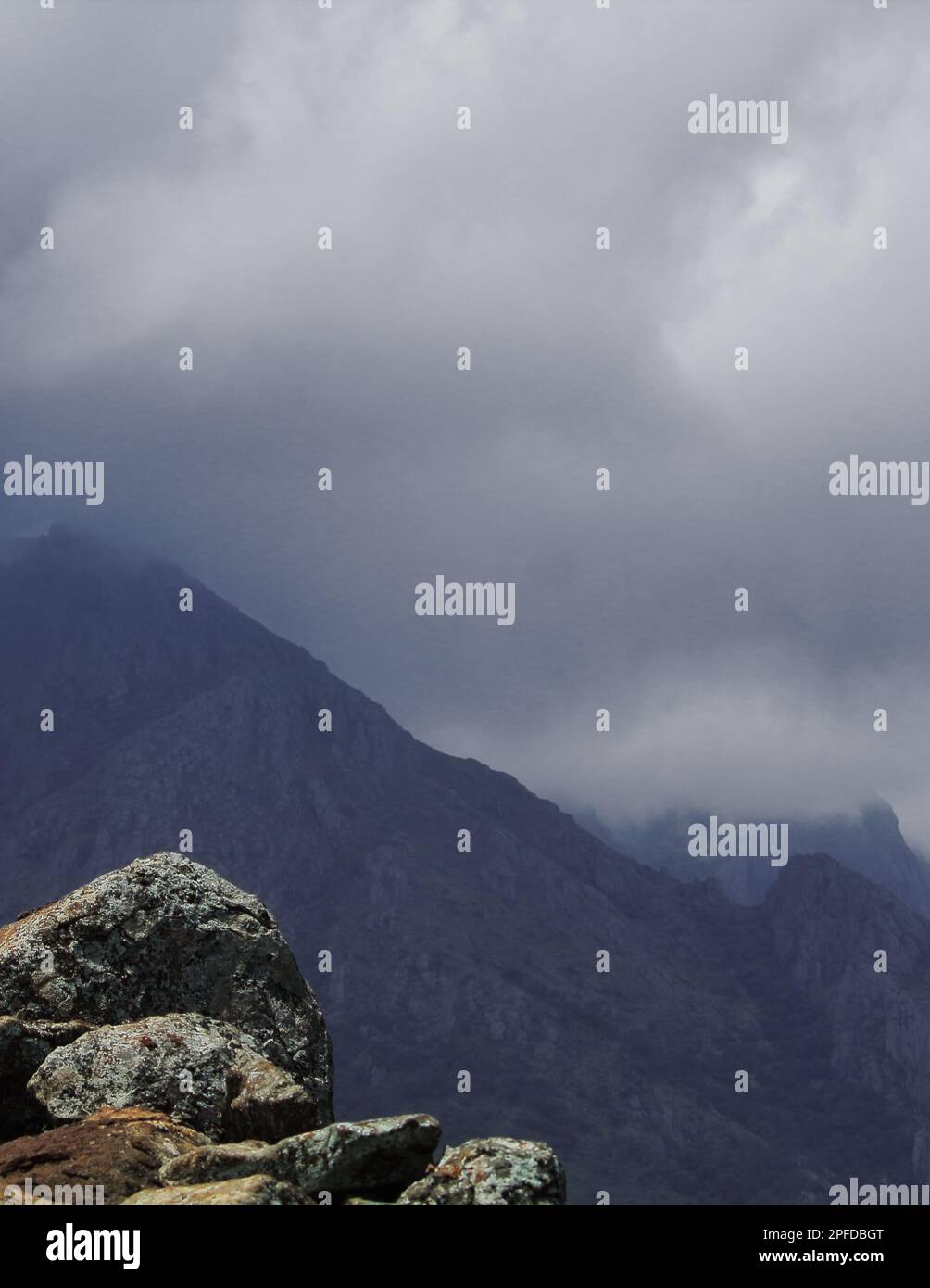 rain bearing monsoon clouds over western ghats mountains in south india ...