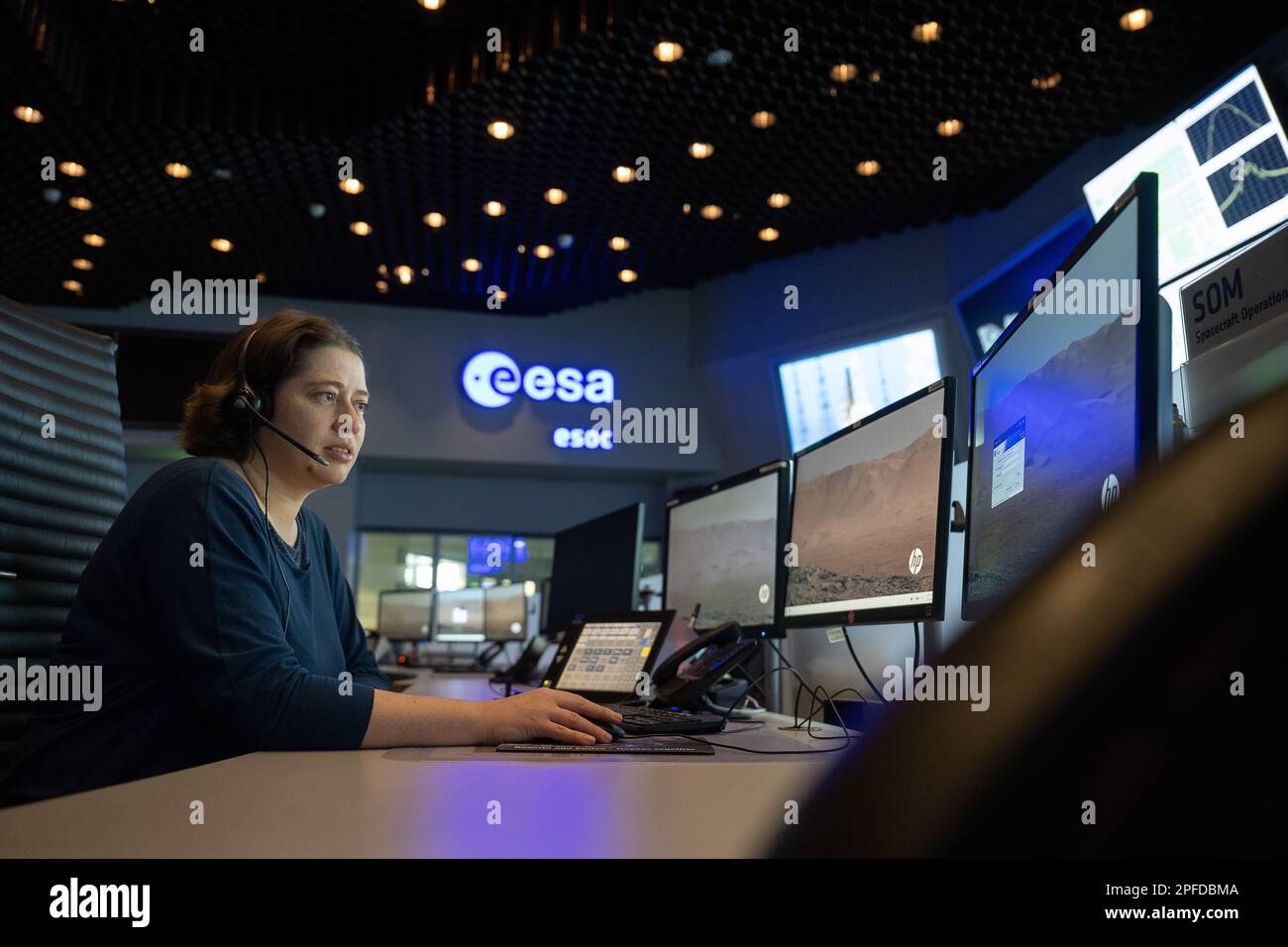 Darmstadt, Germany. 10th Feb, 2023. Angela Dietz, mission engineer for ...