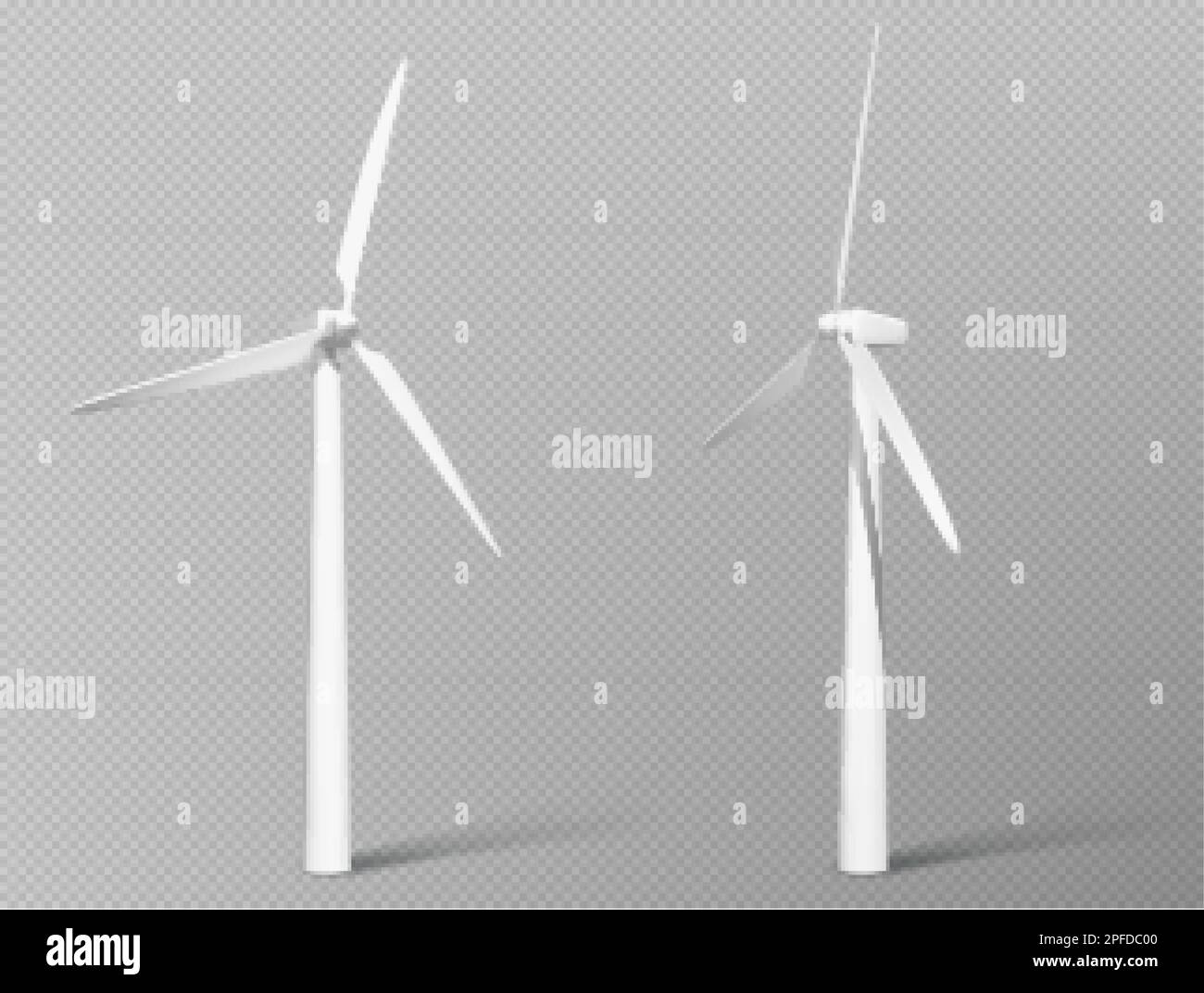 3d wind power generator turbine icon in vector on transparent ...