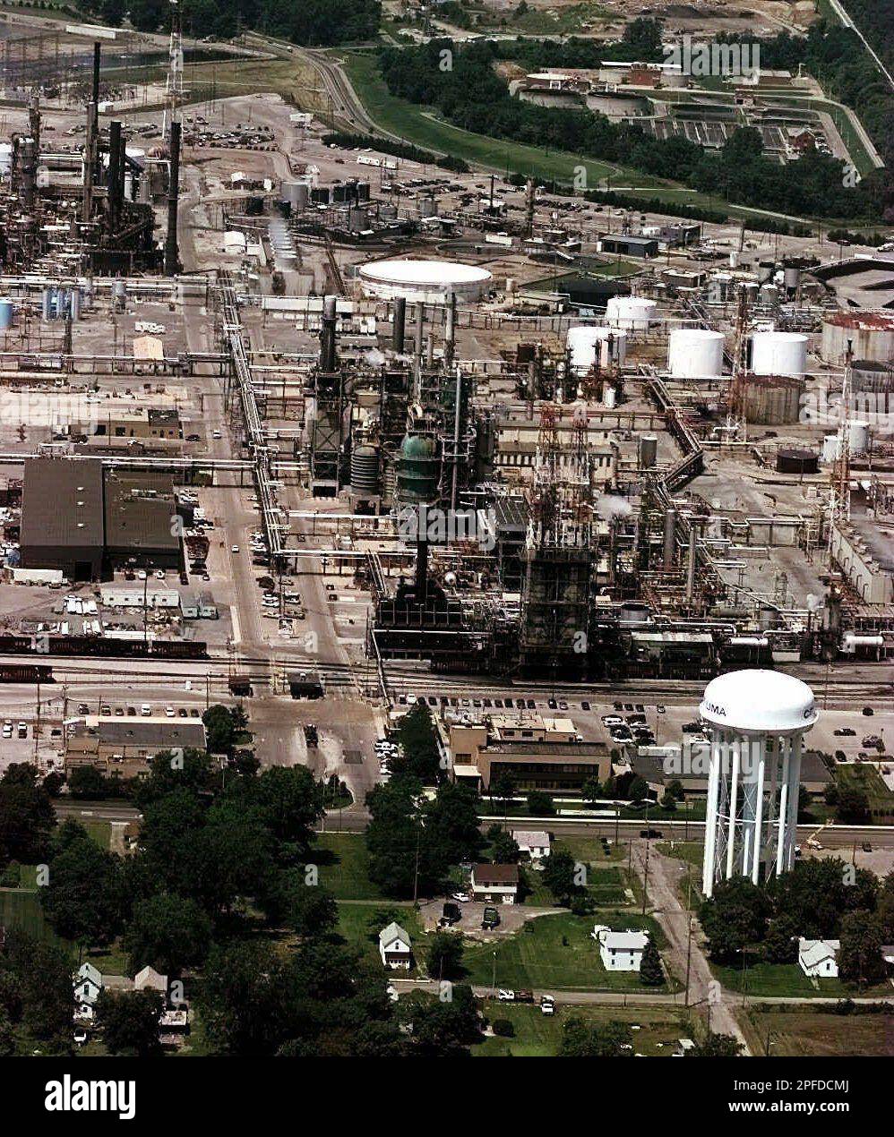 A aerial photo shows the Lima, Ohio BP Oil refinery and chemical plant ...