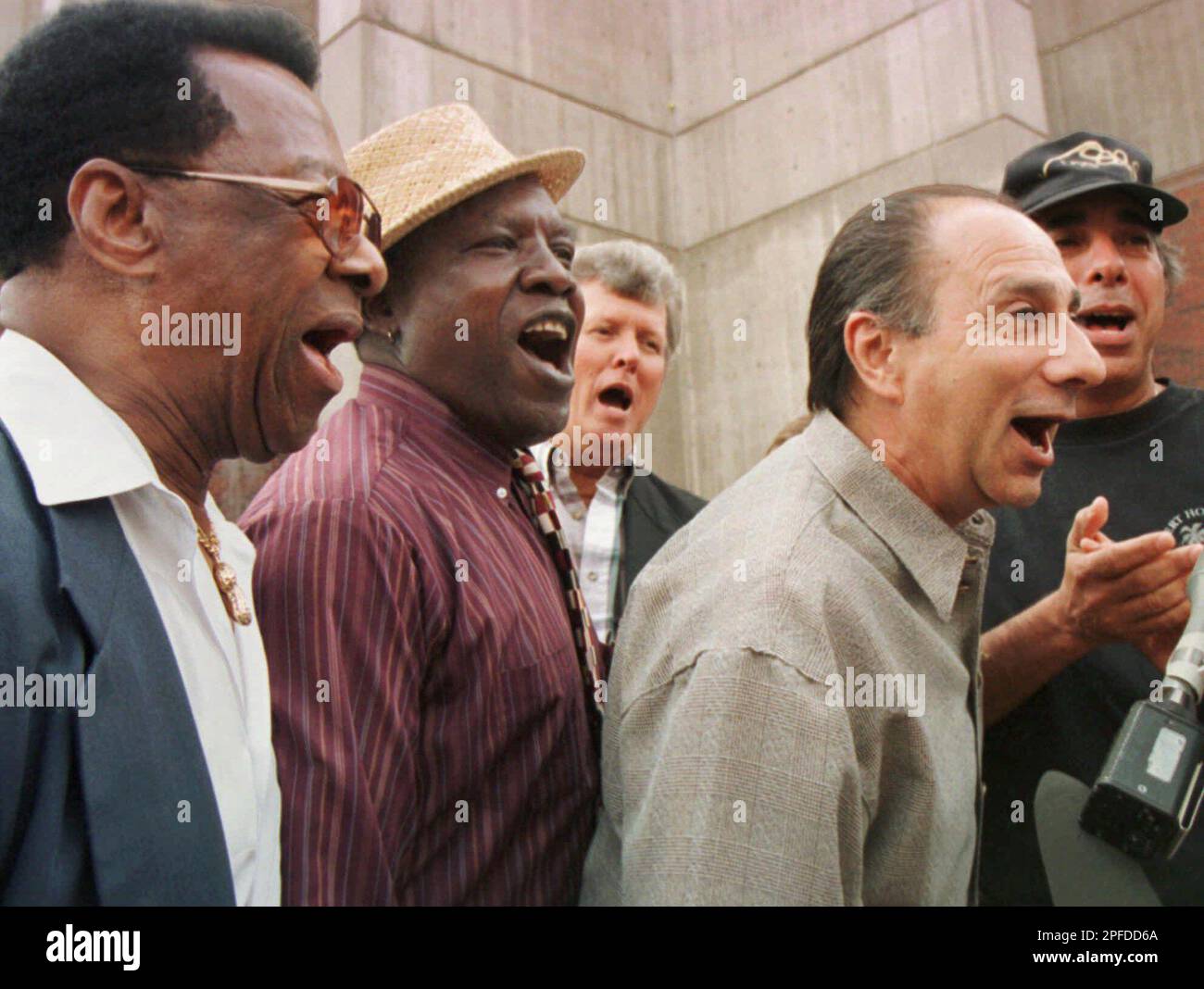 Rock and Roll stars, including from the left: Little Joe Cook, who sang ...