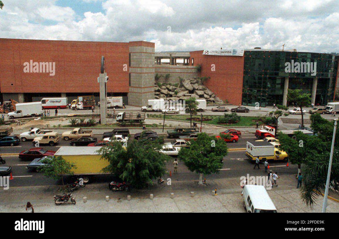 The exterior of the Sambil mall, the largest mall in South America, is ...