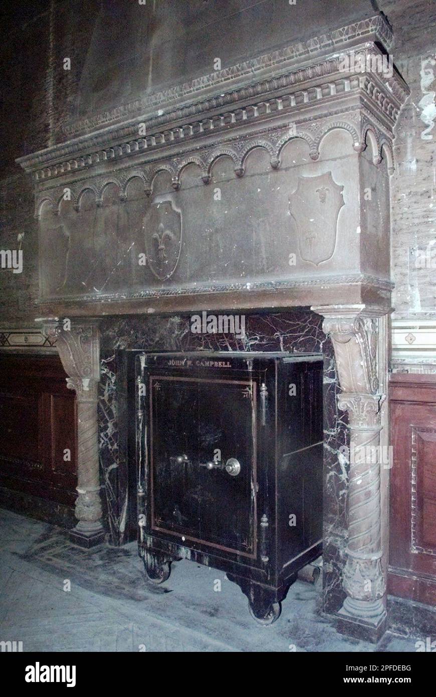 A safe that belonged to financier John Campbell is stored inside a ...