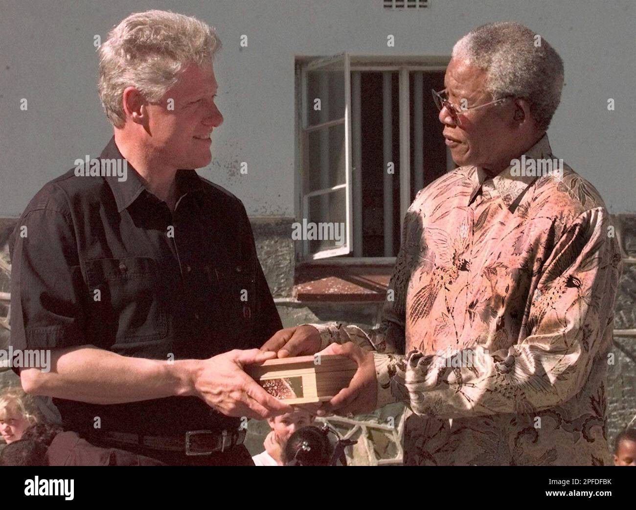 During a visit to the Robben Island, South Africa prison near Cape Town ...