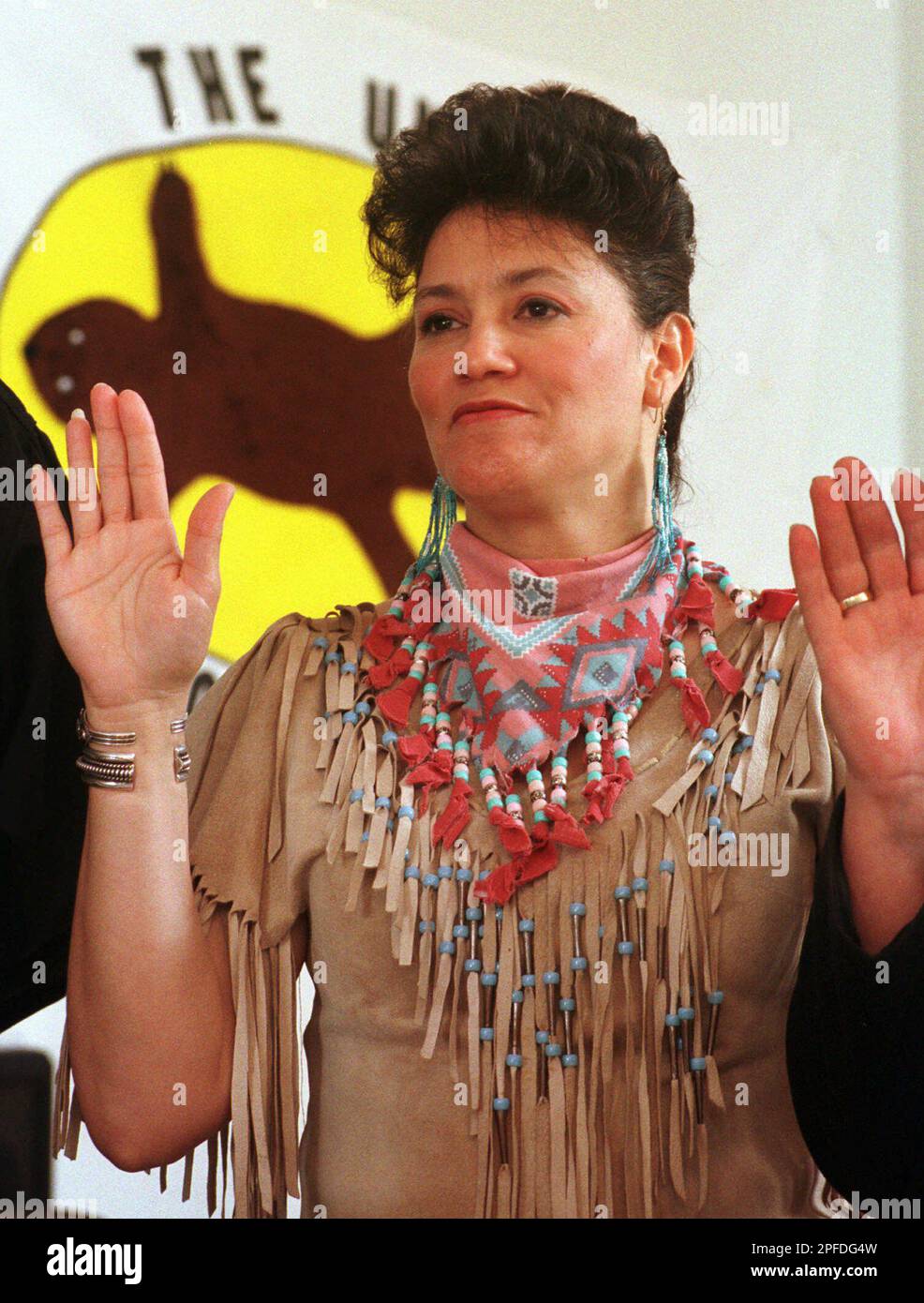 Anne G. Richardson is sworn is as Chief of the Rappahannock Tribe in ...