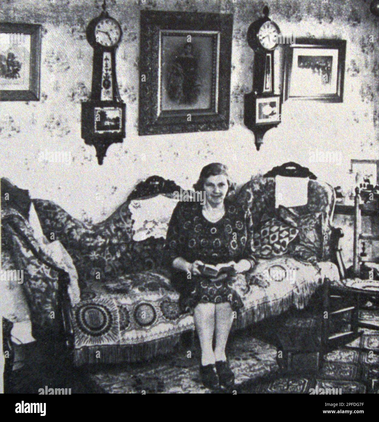 Alice Ramsdell appears in a 1964 photograph taken in the parlor of her ...