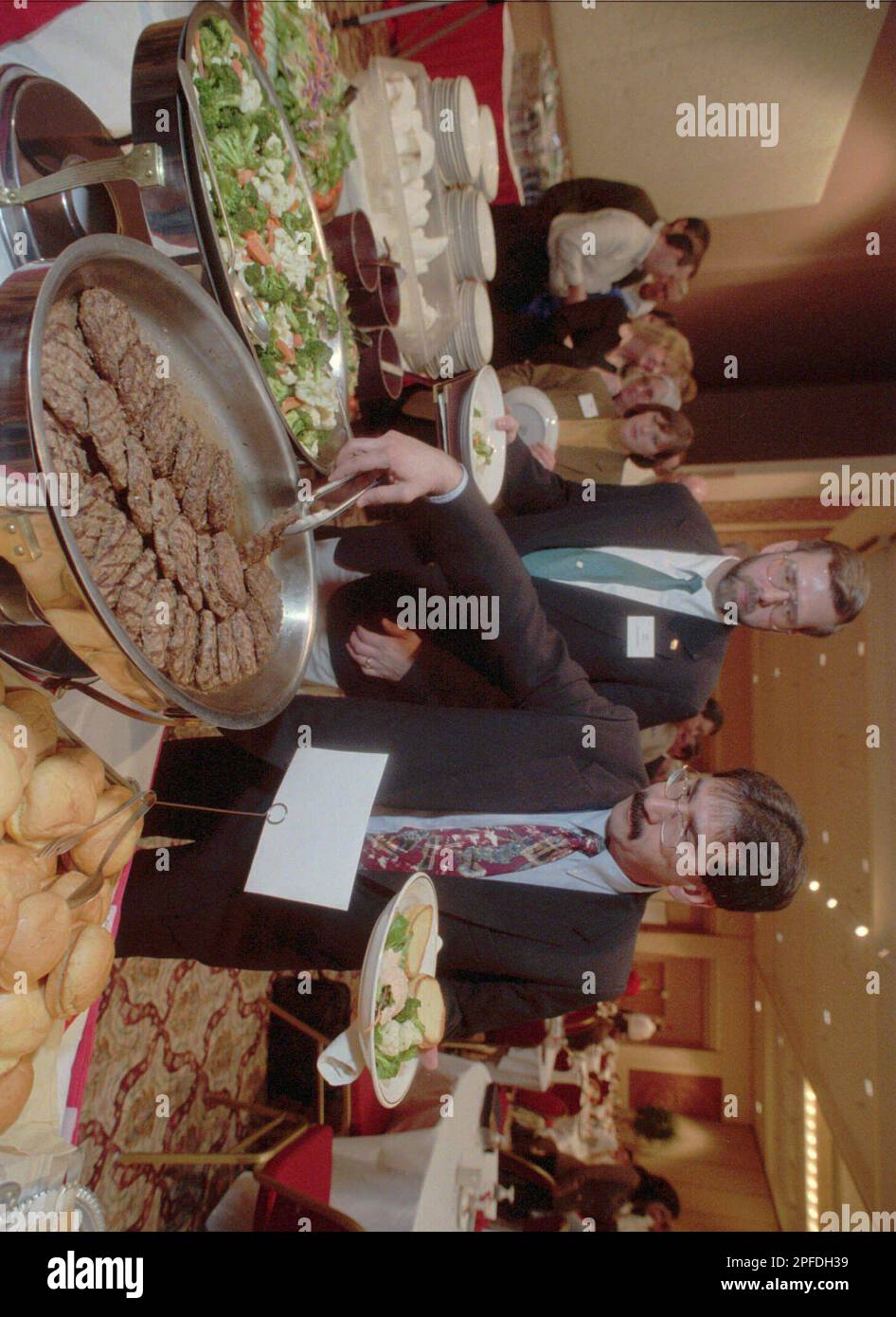 Irradiated beef hamburgers are served for lunch at a Nebraska beef ...