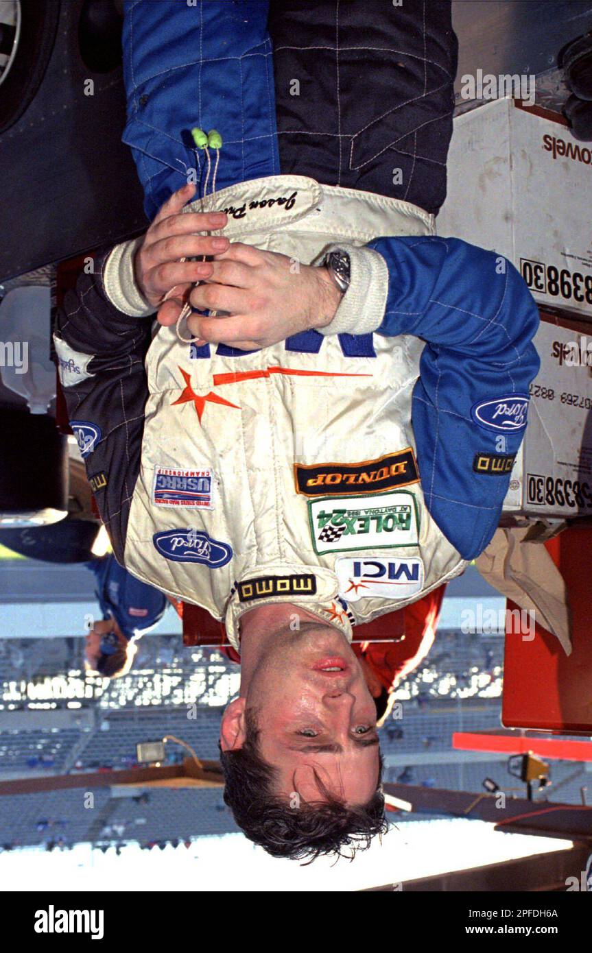 Actor Jason Priestley, of Los Angeles talks to his crew after his stint ...