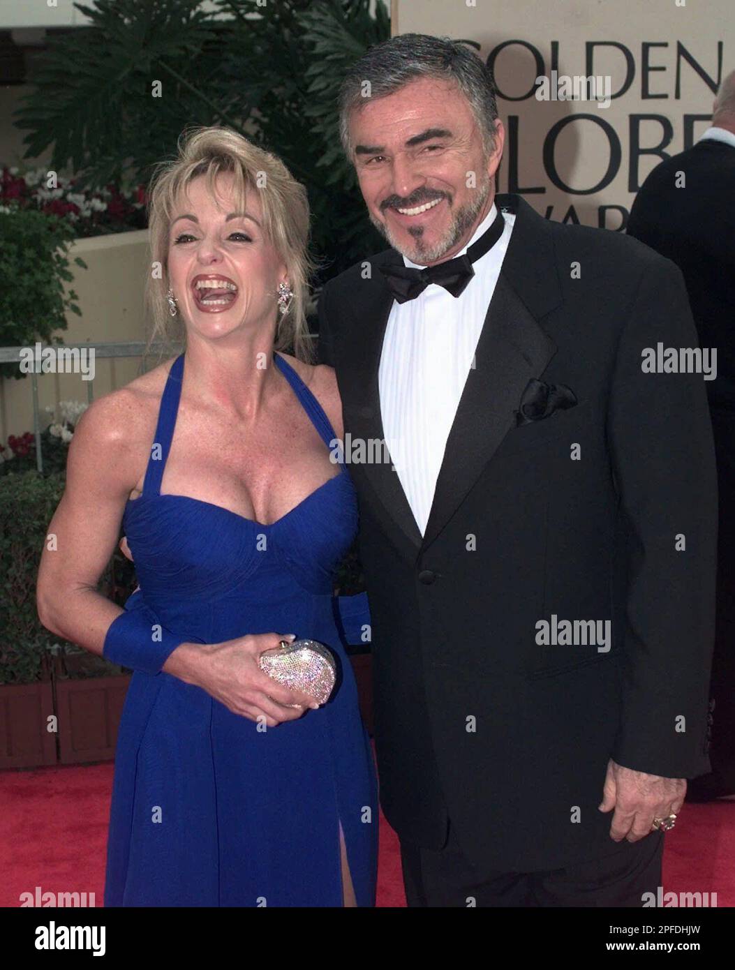 Burt Reynolds and Pam Seals arrive at the 55th Annual Golden Globe ...