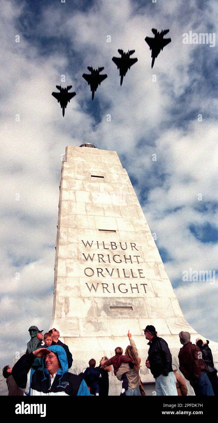 Four F-15 fighter jets fly in formation Wednesday, Dec. 17, 1997, over ...