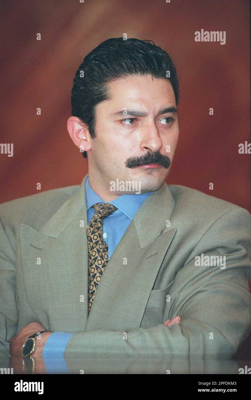 Mauricio Tornero Salinas is seen at a news conference after he was ...