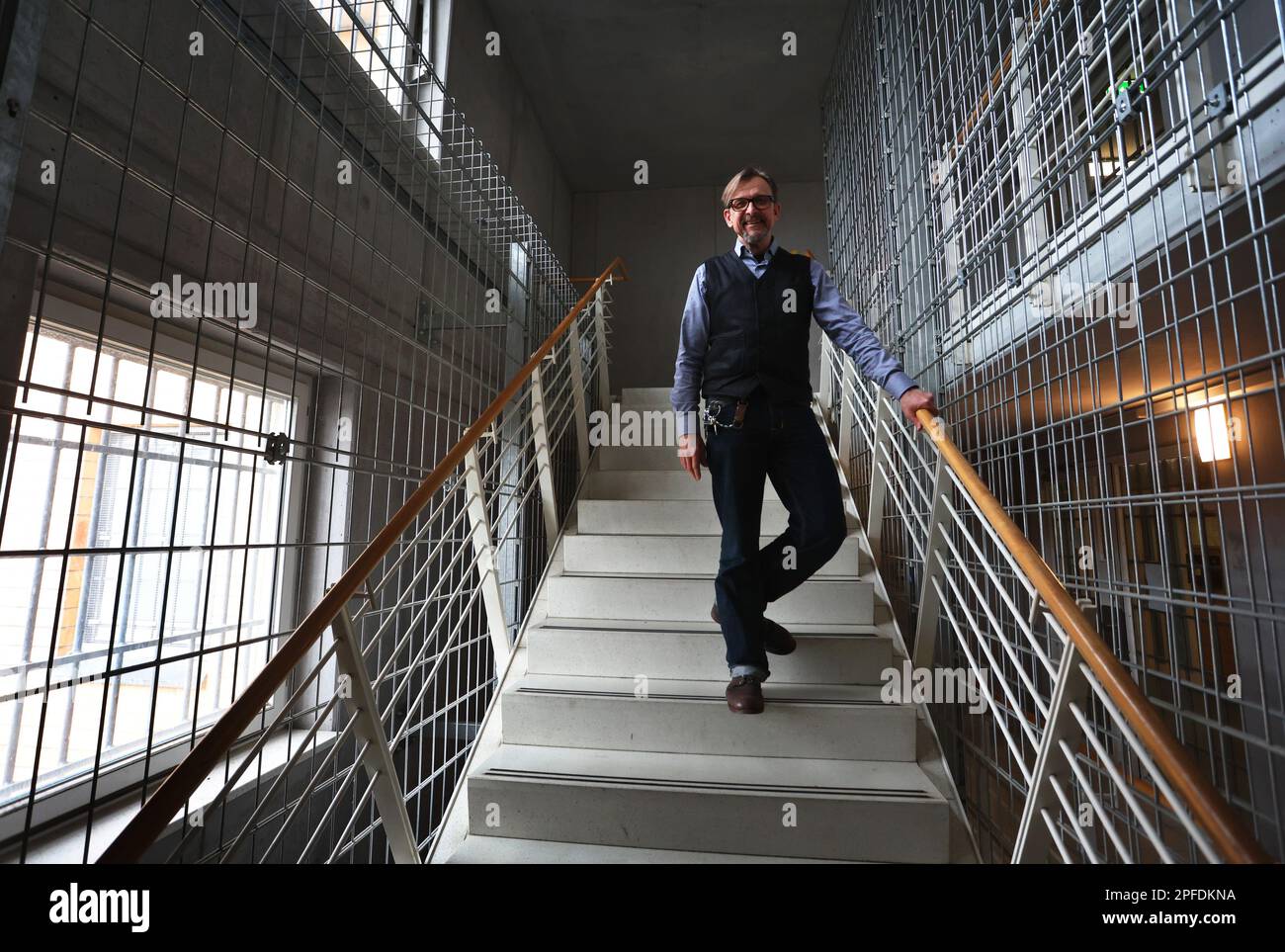 09 March 2023, Bavaria, Würzburg: Arnd Bartel from the prison's ...