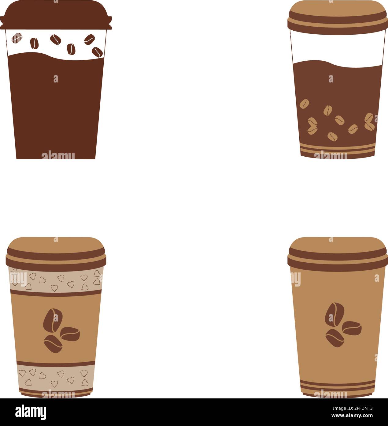 collection of paper coffee cup illustrations. Coffee Cup Mockup. Vector ...