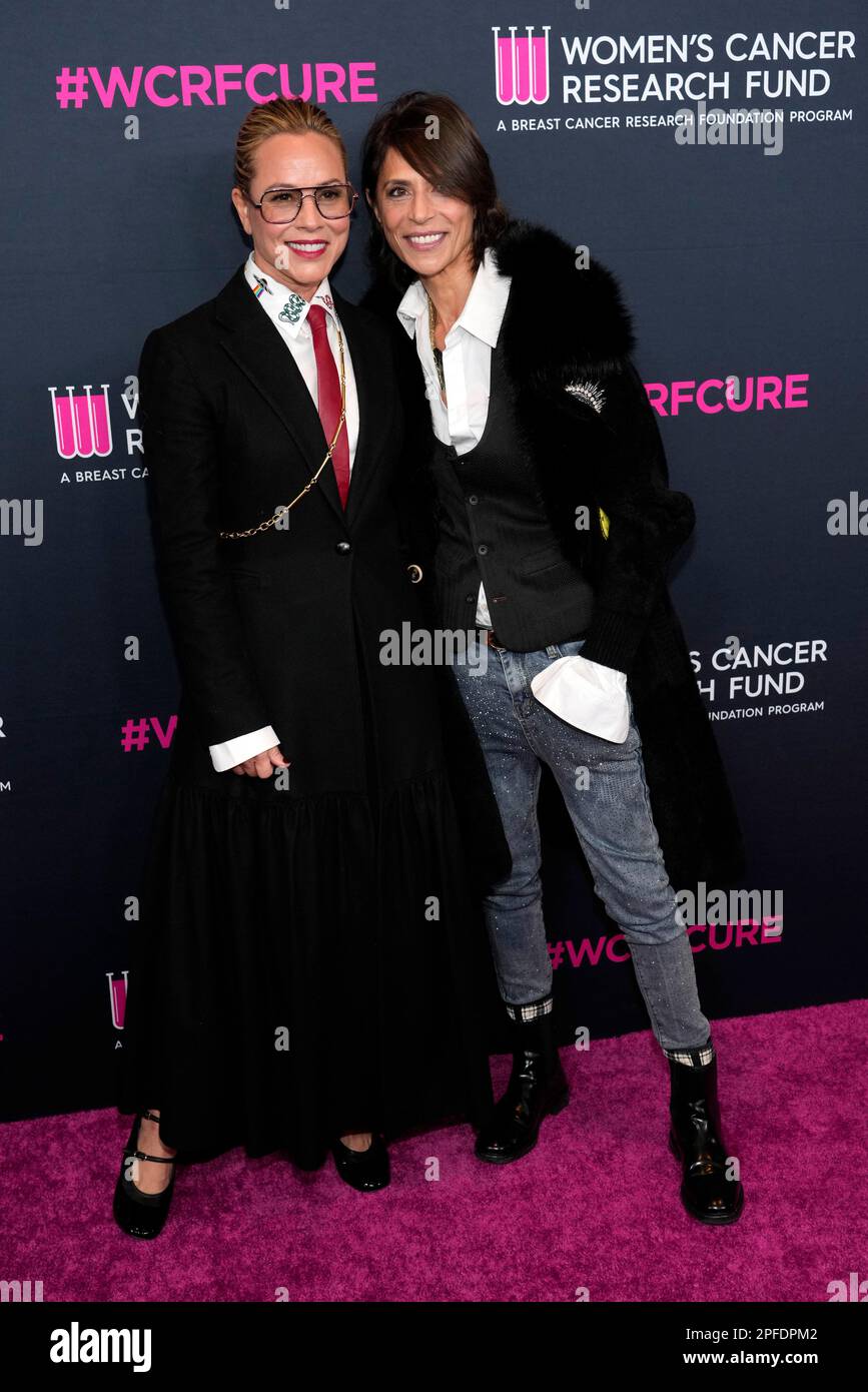 Actor Maria Bello, left, and Dominique Crean pose together at "An ...