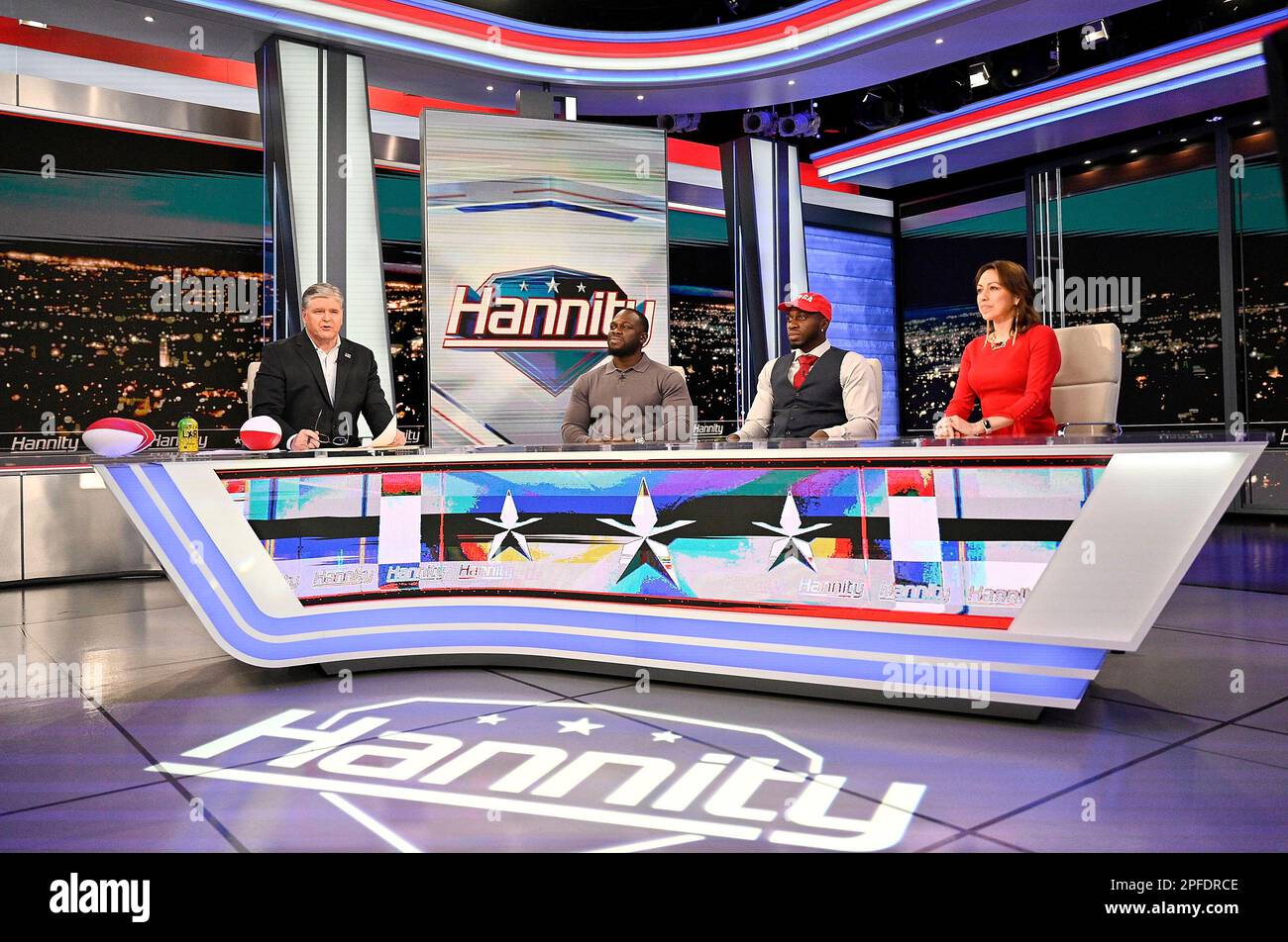 Fox News commentator Sean Hannity, left, interviews brothers Abimbola ...