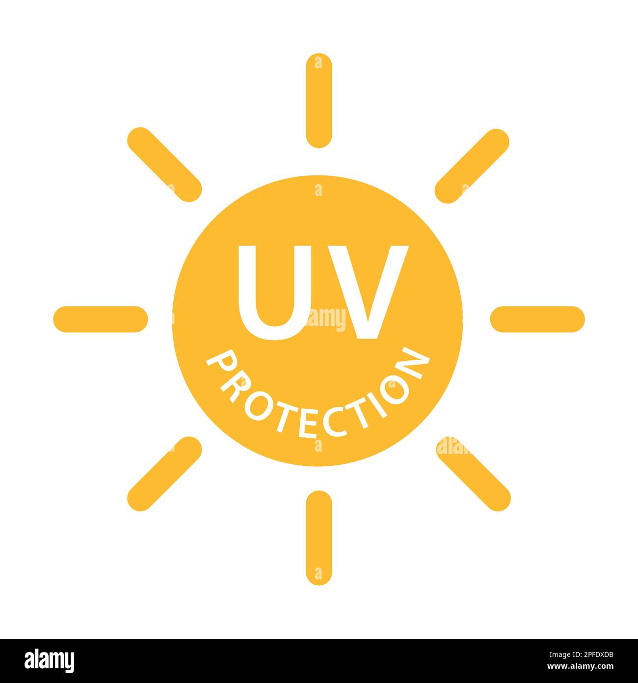 UV radiation protection icon vector solar ultraviolet light symbol for graphic design, logo ...