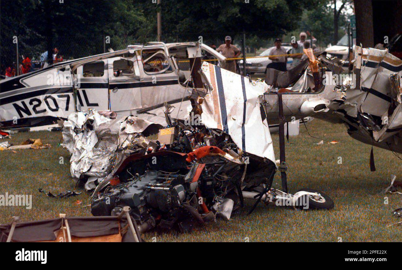 The two partially-reconstructed planes sit on the ground at the U.S ...