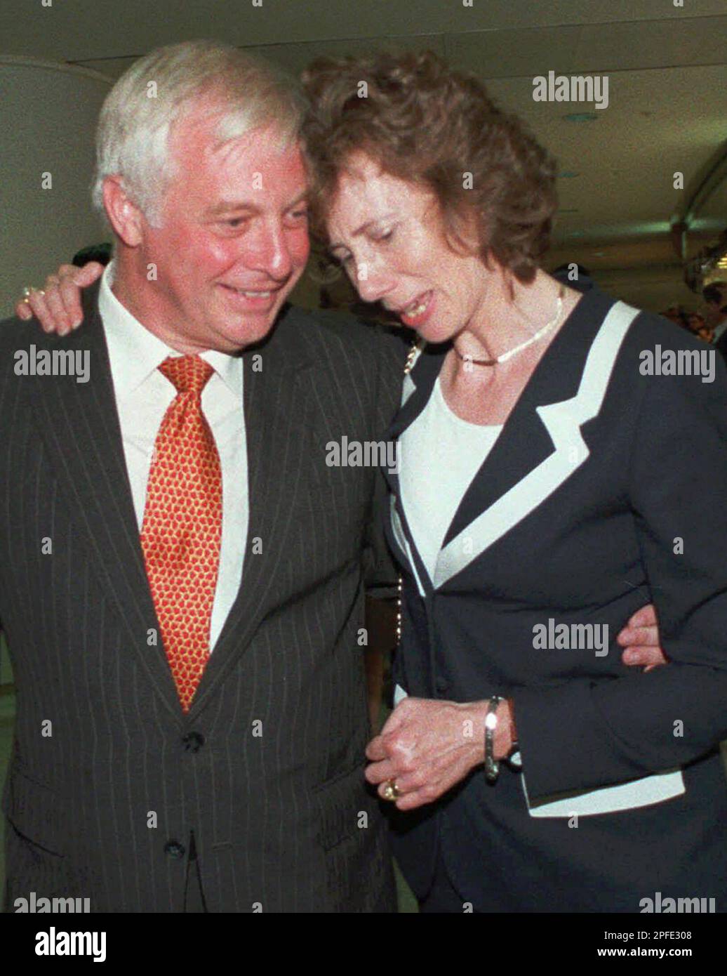Outgoing Hong Kong Governor Chris Patten and his wife Lavender tour ...