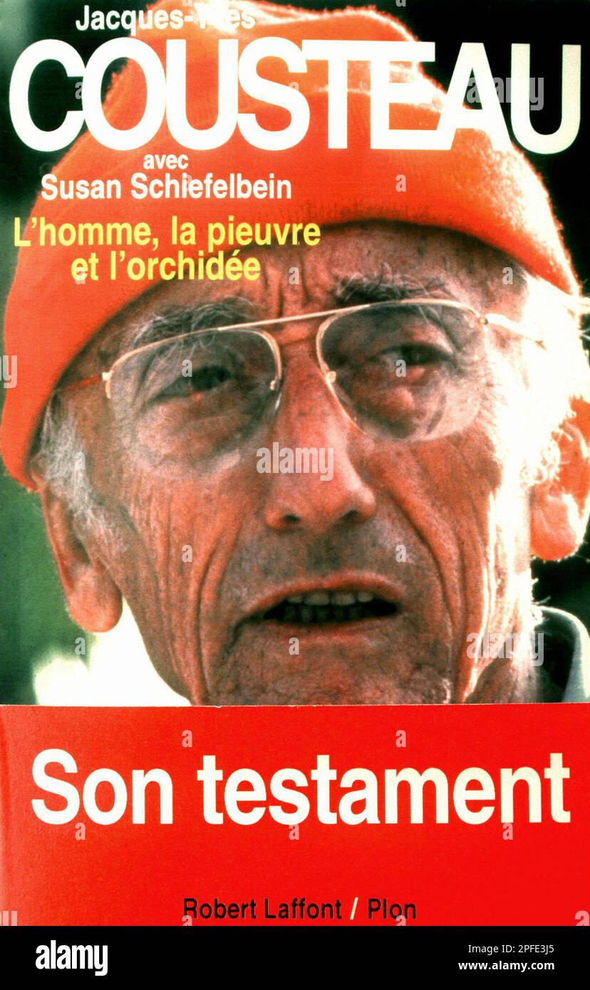 Cover of Jacques Cousteau's autobiography "The Man, the octopus and the ...