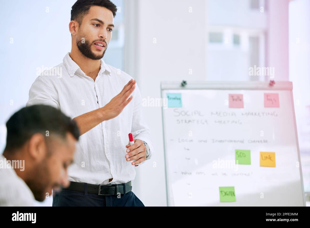 Whats on the agenda today. businesspeople having a meeting in a ...