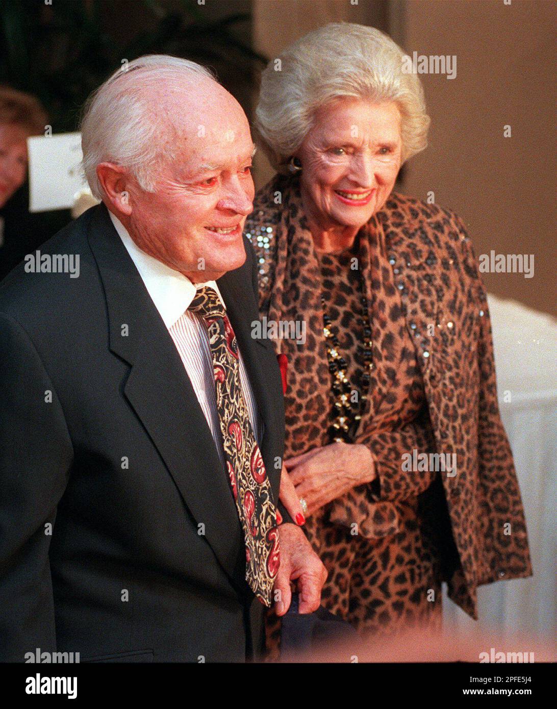 Bob Hope arrives with his wife Delores in Beverly Hills, Calif., where ...